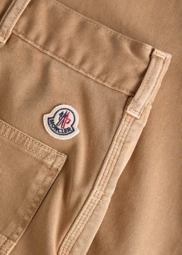 Moncler Straight-leg Cotton Trousers - Tan