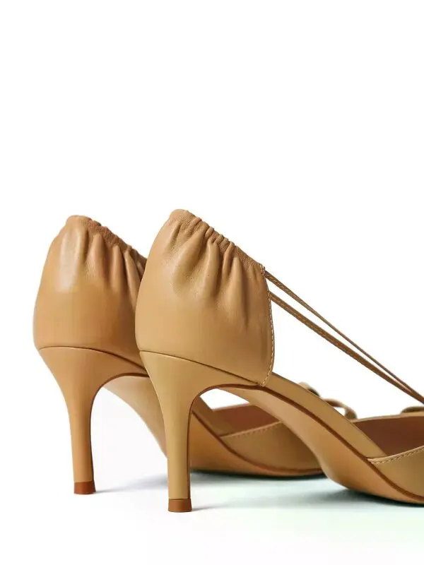 TWINSET Bow-detail Leather Stiletto Pumps