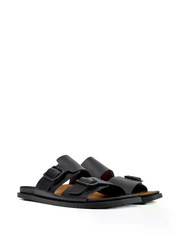 Camper Double Strap Buckle Sandals - Black