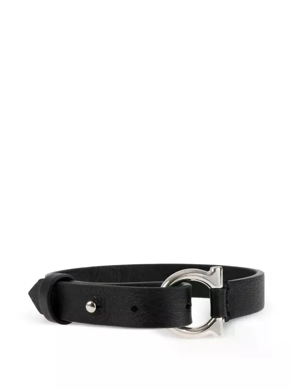 FERRAGAMO Gancini Leather Bracelet