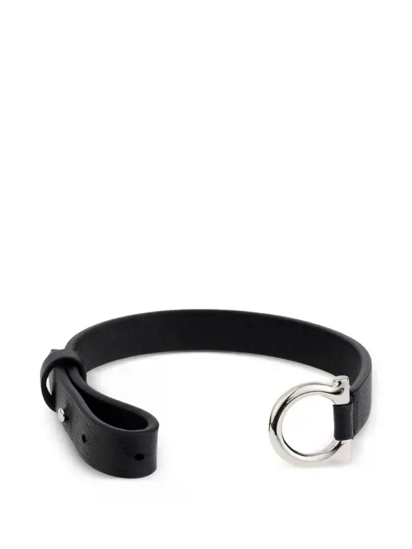 FERRAGAMO Gancini Leather Bracelet