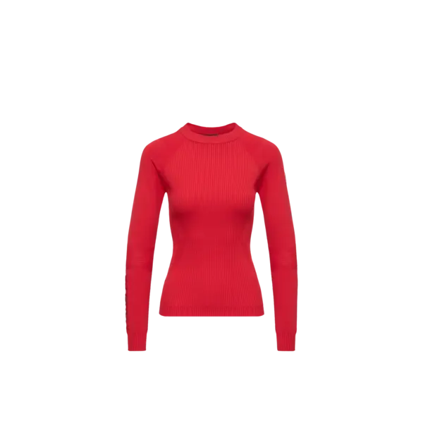 Moncler Ribbed Crew Neck Jumper - Red