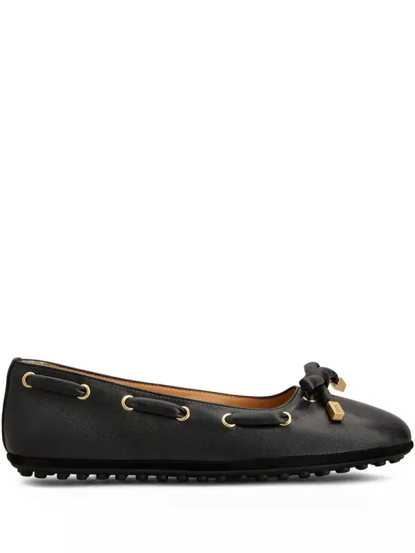 TOD'S Bow-detail Ballet Flats - Black