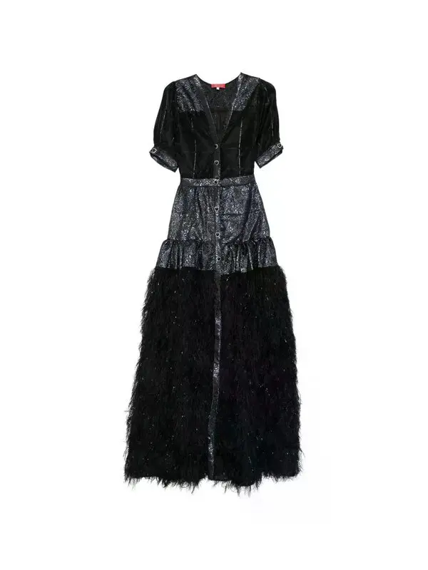 MIAU BY CLARA ROTESCU Button Maxi Dress