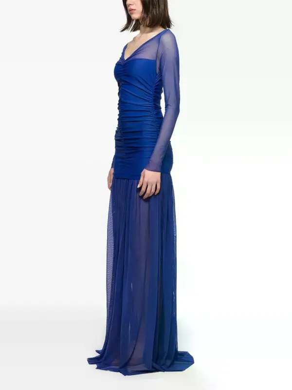 ATU BODY COUTURE V-neck Ruched Maxi Dress