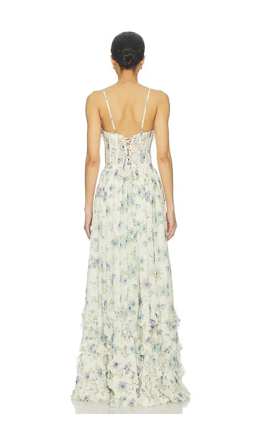 V. CHAPMAN Carmen Gown - Blue