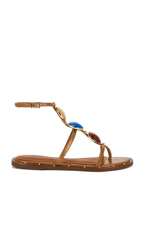 Schutz Milos Flat Sandal In . Also - Brown