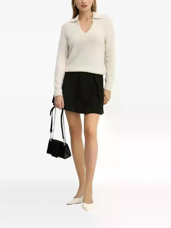 MORGAN Open-collar Knitted Sweater