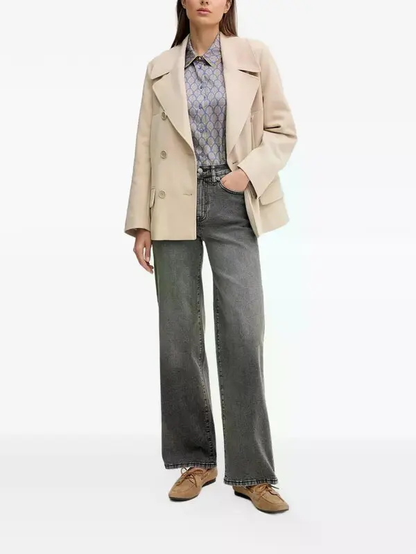 Dkny Acid-wash Wide-leg Jeans