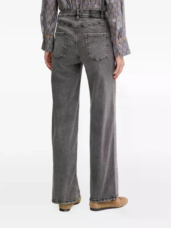 Dkny Acid-wash Wide-leg Jeans