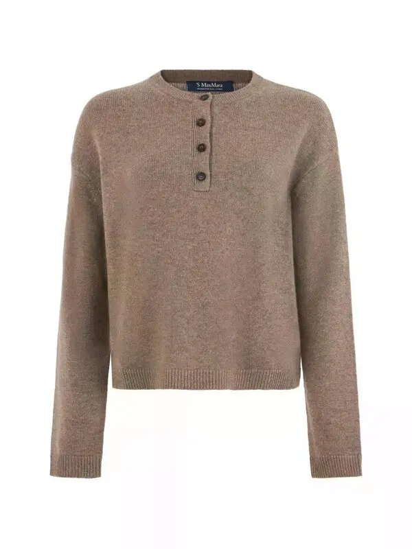 Max Mara Button-placket Knitted Sweater