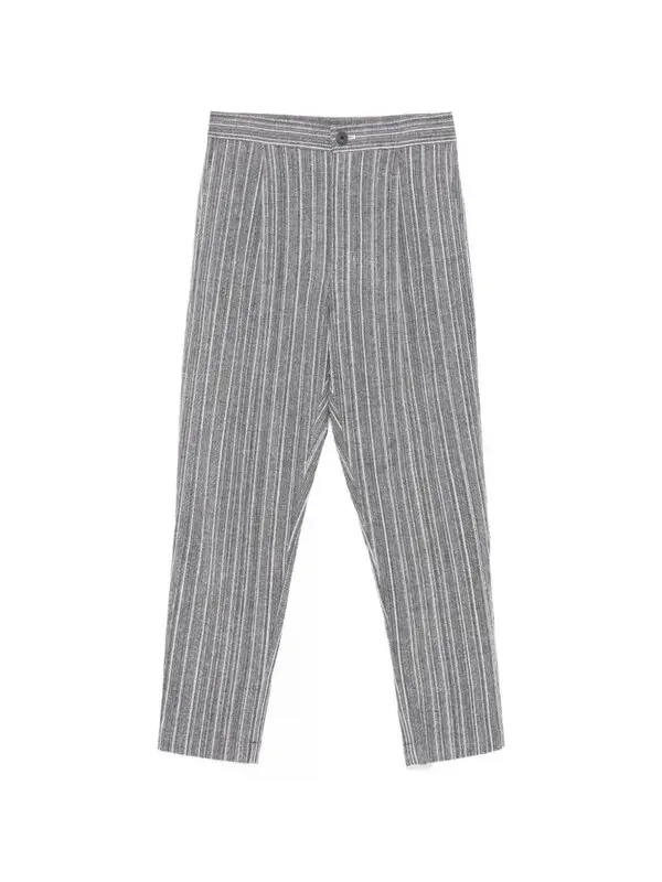 TESSITURA BODY COUTURE Stripe-pattern Tapered Trousers