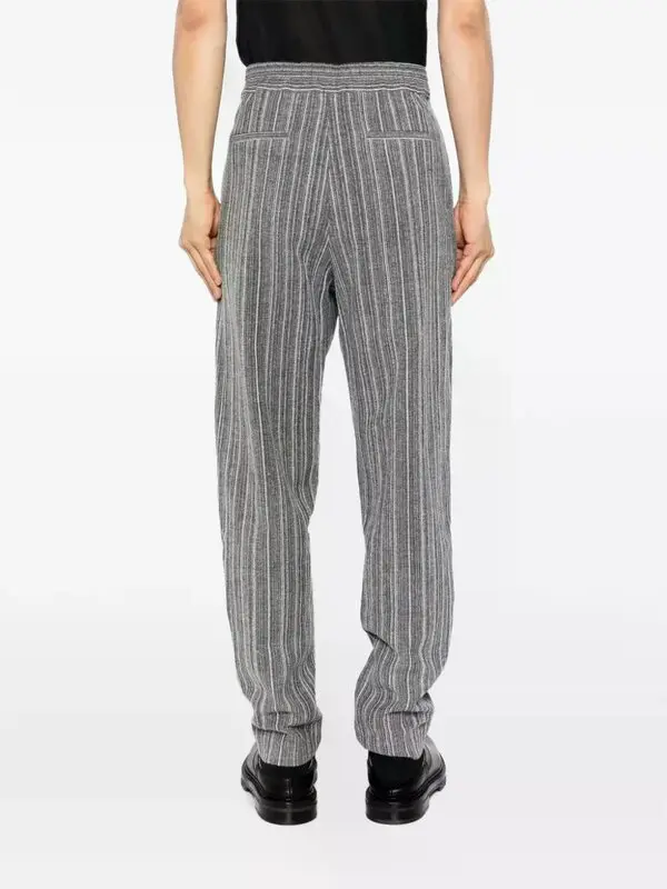 TESSITURA BODY COUTURE Stripe-pattern Tapered Trousers