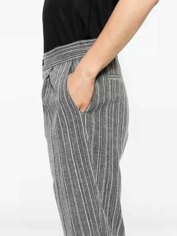TESSITURA BODY COUTURE Stripe-pattern Tapered Trousers