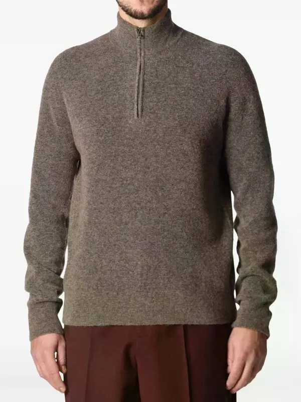 ROBERTO COLLINA Half-zip Knitted Sweater