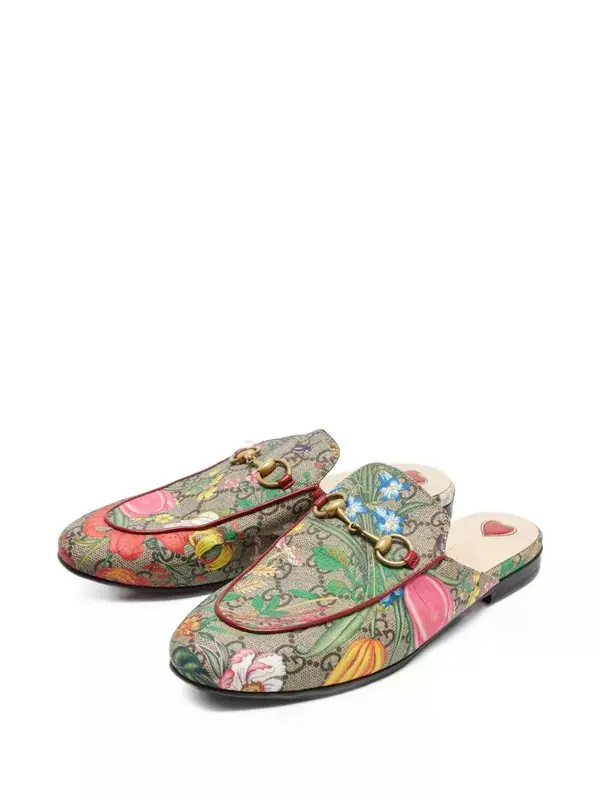 Gucci Princetown Horsebit Flat Mules - Neutrals