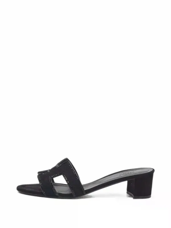 Hermès Oasis Embellished Block-heel Sandals