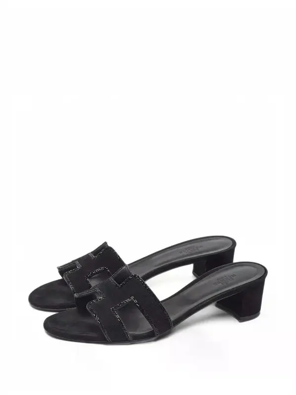 Hermès Oasis Embellished Block-heel Sandals