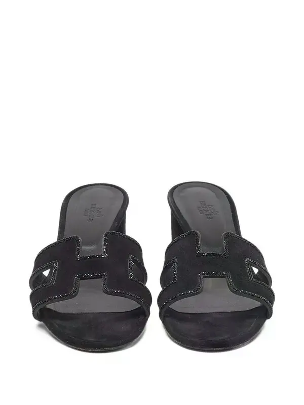 Hermès Oasis Embellished Block-heel Sandals