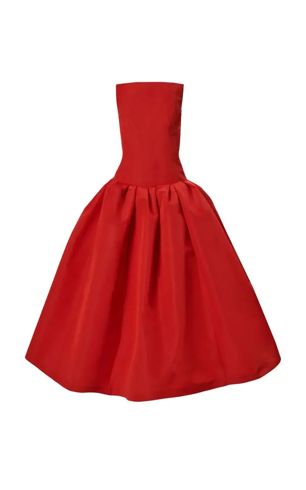 Carolina Herrera Strapless Silk Faille Gown