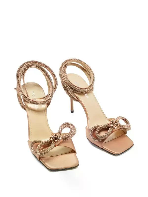 Mach & Mach Double Bow Ankle-strap Heeled Sandals