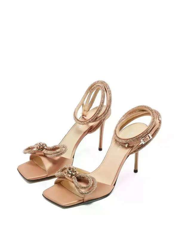 Mach & Mach Double Bow Ankle-strap Heeled Sandals