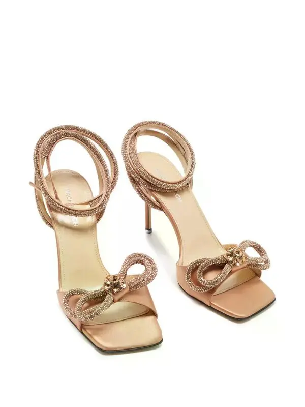 Mach & Mach Double Bow Ankle-strap Heeled Sandals