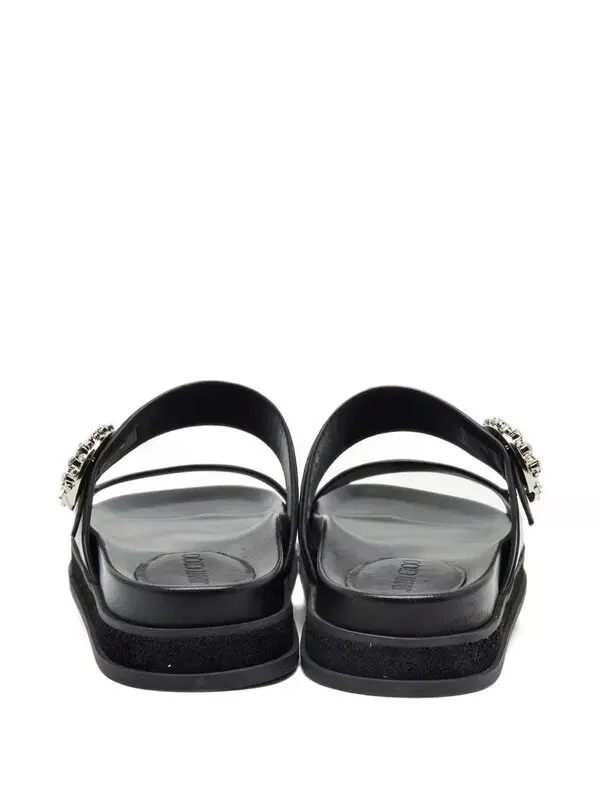 JIMMY CHOO Marga Leather Flat Sandals