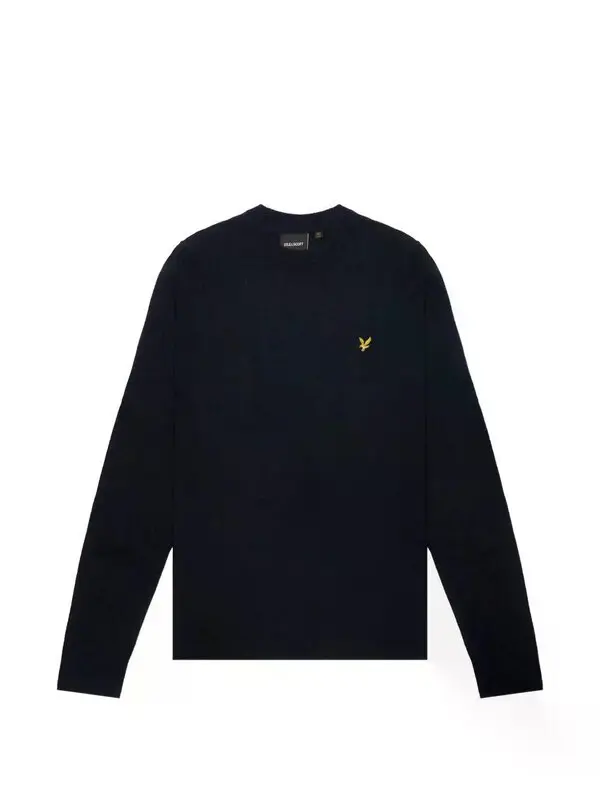 LYLE & SCOTT Logo-patch Lambswool Sweater - Blue