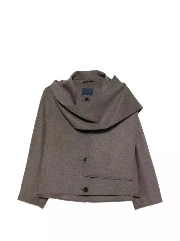 Max Mara Scarf-detail Button-up Jacket