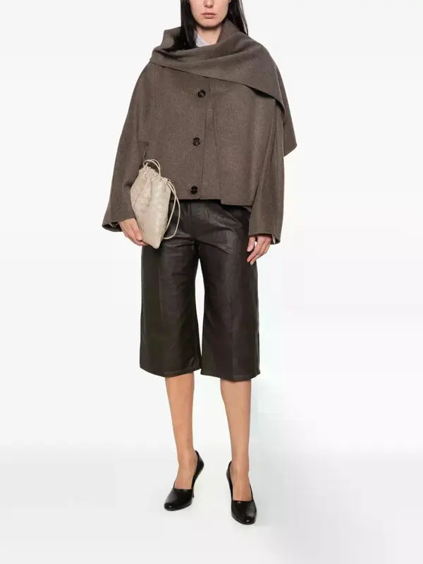 Max Mara Scarf-detail Button-up Jacket