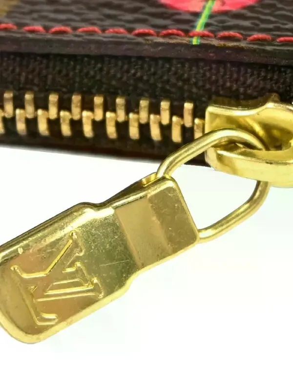 LOUIS VUITTON Pochette Cles Monogram Cherry Coin Purse - Brown