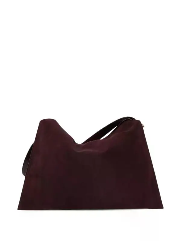 Orciani Midi Trinity Suede Logo-plaque Shoulder Bag