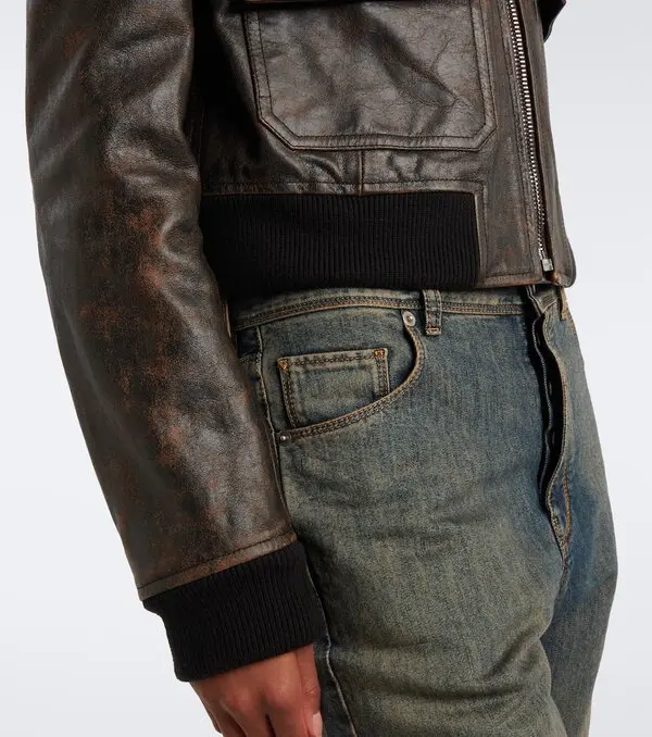 Fendi Shearling-trimmed Leather Jacket