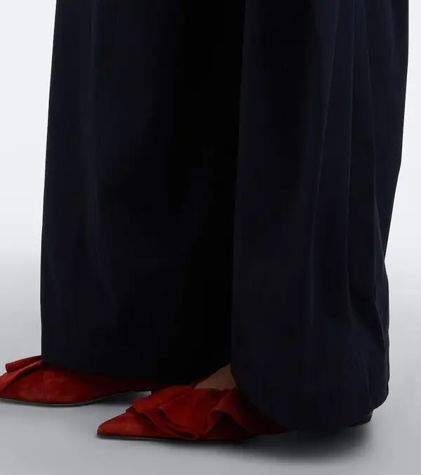 JW Anderson Twist Draped Cotton Wide-leg Pants