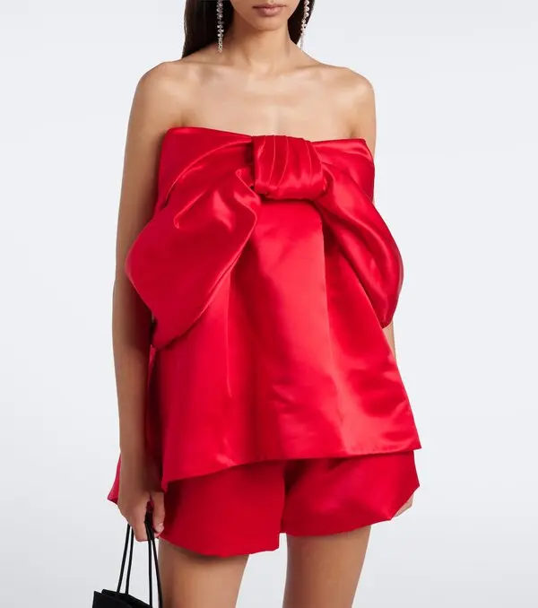 Simone Rocha Bow-detail Satin Top