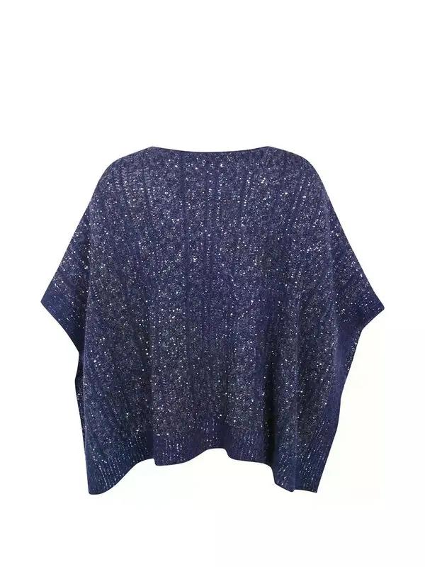 D.exterior Sequin-embellished Ribbed Sweater