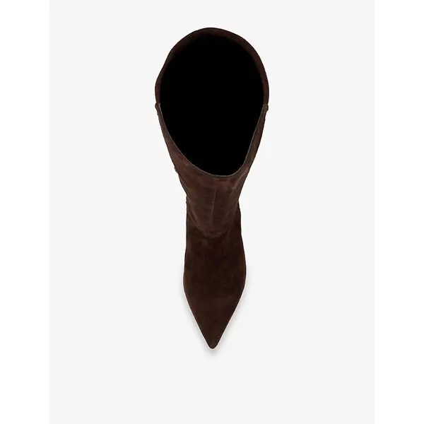 DUNE Shasa Suede Heeled Knee-high Boots