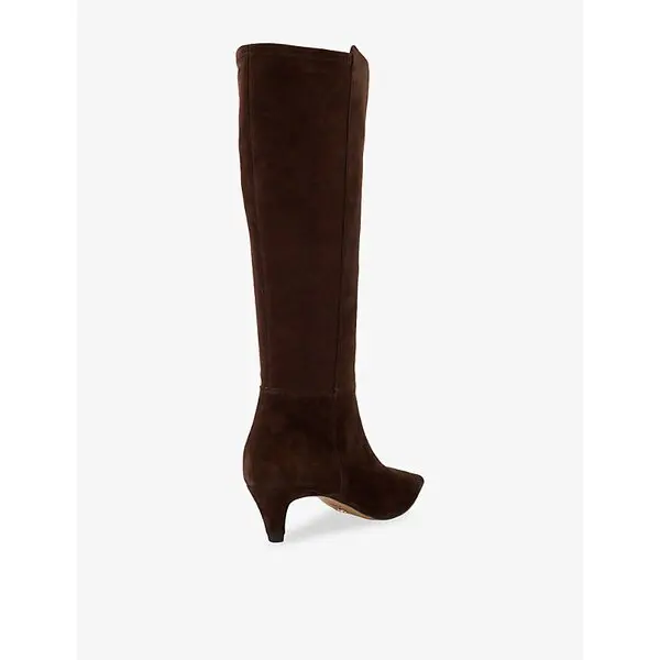DUNE Shasa Suede Heeled Knee-high Boots