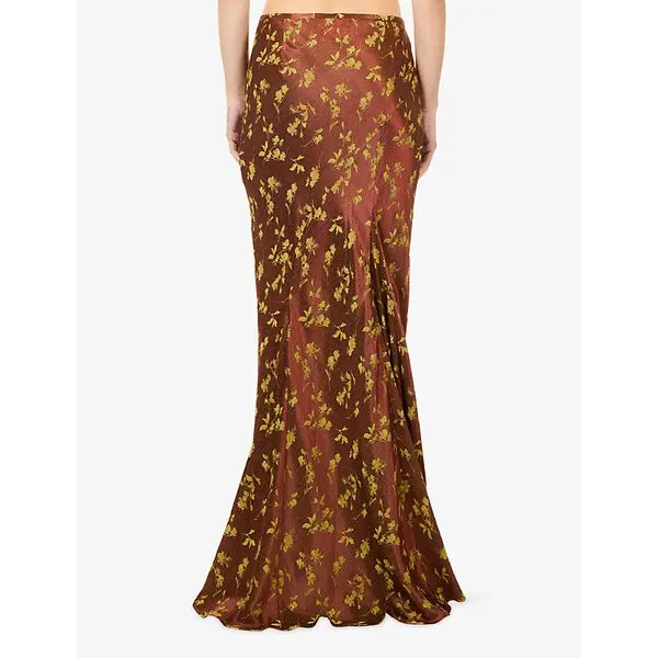Dries Van Noten Serylo Printed Woven Maxi Skirt