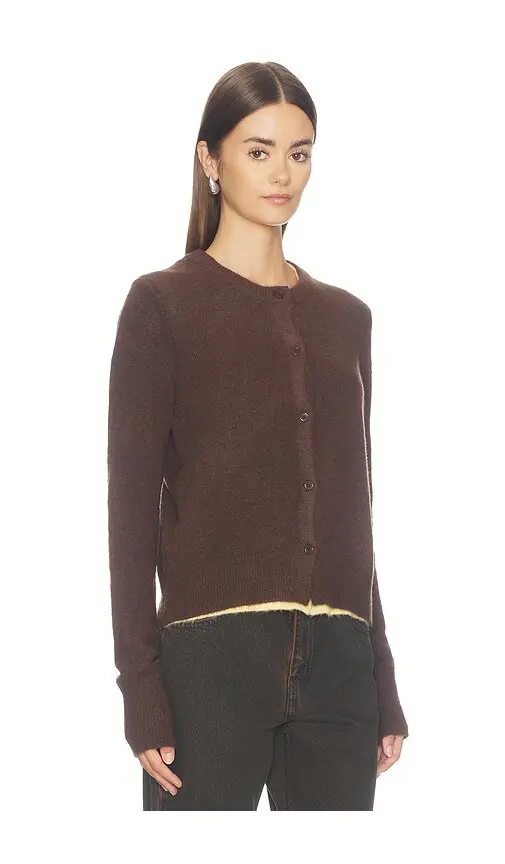 CUBIC LONDON Crewneck Knit Button-up Cardigan