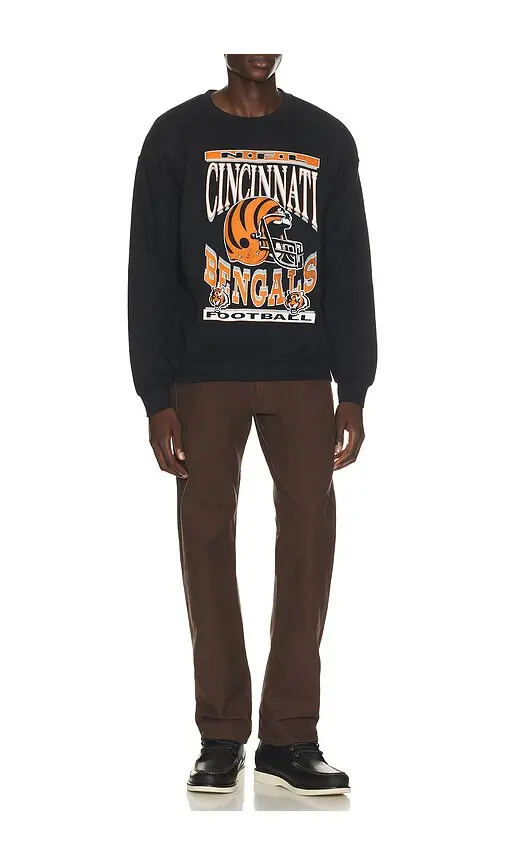 Junk Food Bengals Helmet Crew Fleece Sweatshirt
