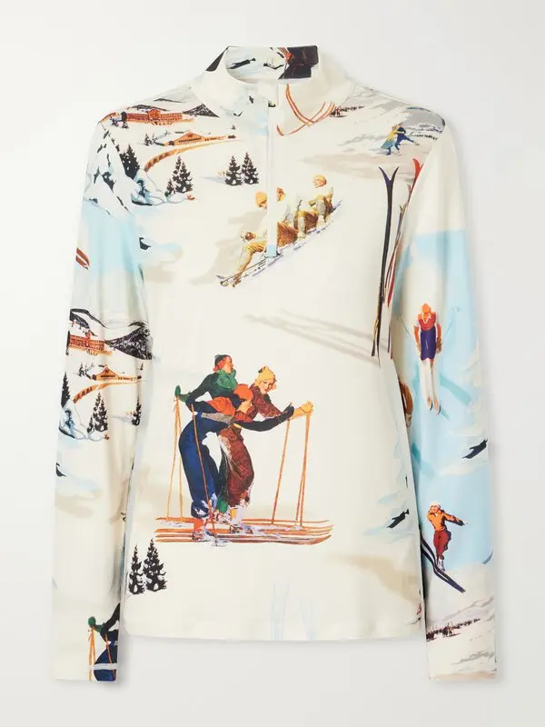 Bogner Beline Printed Stretch-shell Zip-up Base Layer - Multi