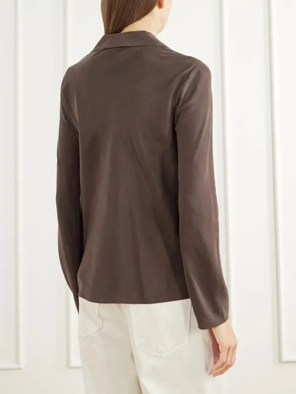 JAMES PERSE Washed Silk-habotai Shirt