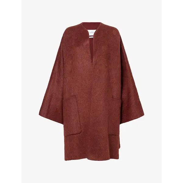 Max Mara Cape Alpaca And Wool Coat
