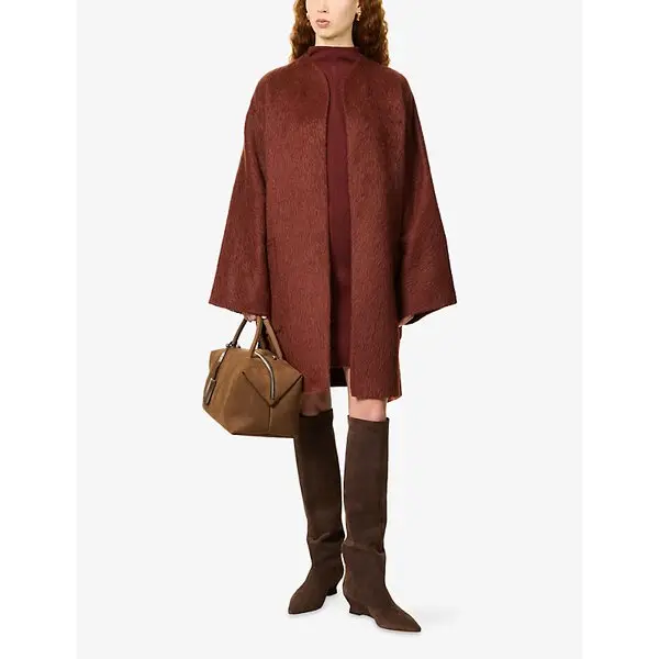 Max Mara Cape Alpaca And Wool Coat