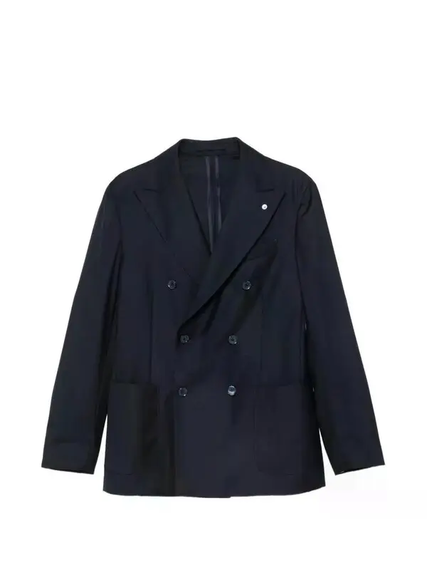 L.B.M. 1911 Double-breasted Peak-lapel Blazer