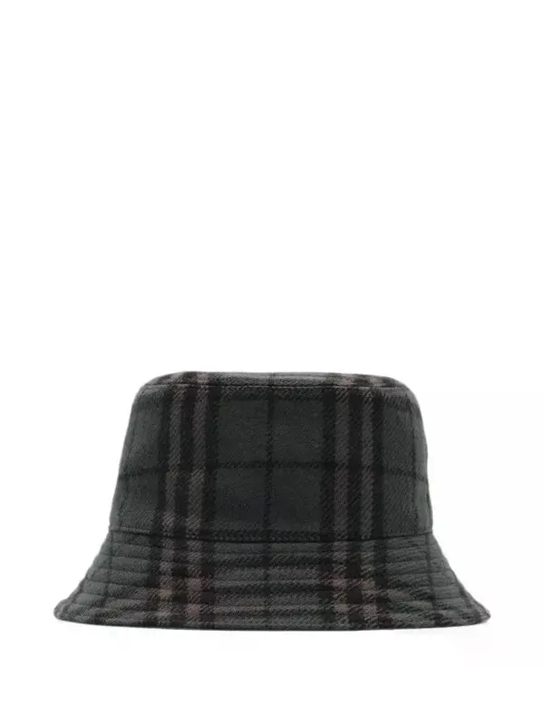 Burberry Reversible Check Wool Bucket Hat - Grey