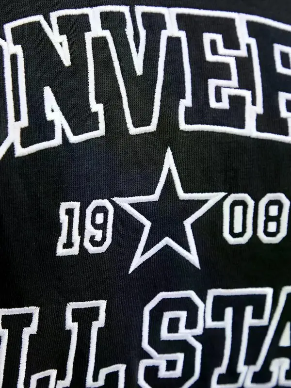 CONVERSE Logo-embroidered Piping-detail Sweatshirt