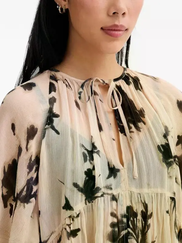 Marc O'polo Floral-print Pleated Blouse